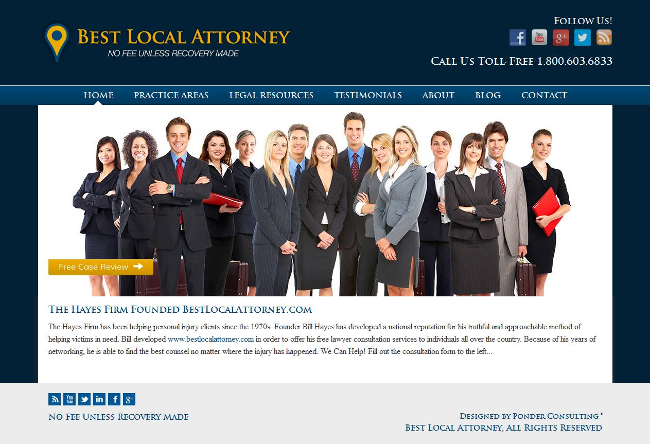 The Hayes Firm Launches New Site, "BestLocalAttorney.com" | Best Local ...